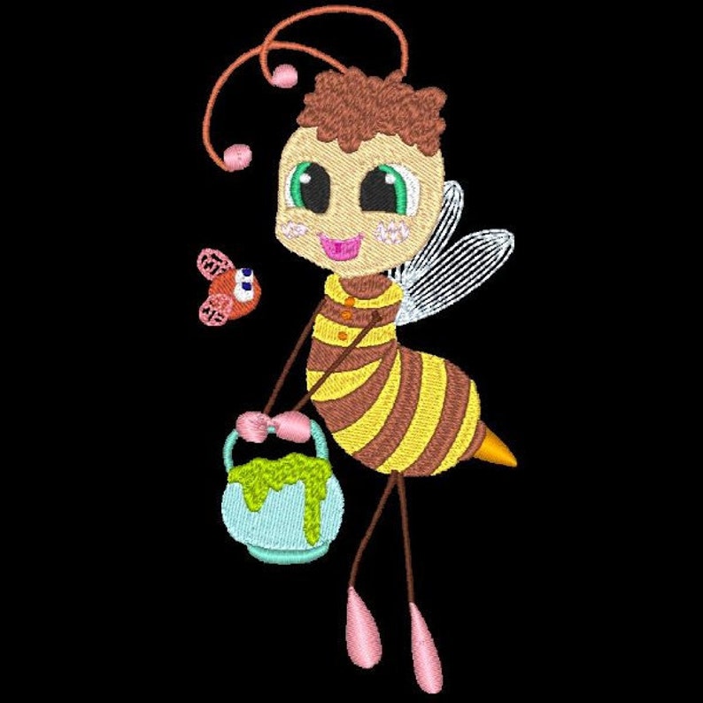BIZZY BEE 5inch 10 Machine Embroidery Designs Instant - Etsy