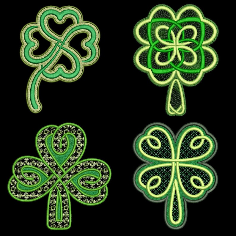 CELTIC SHAMROCKS 6inch 10 Machine Embroidery Designs - Etsy