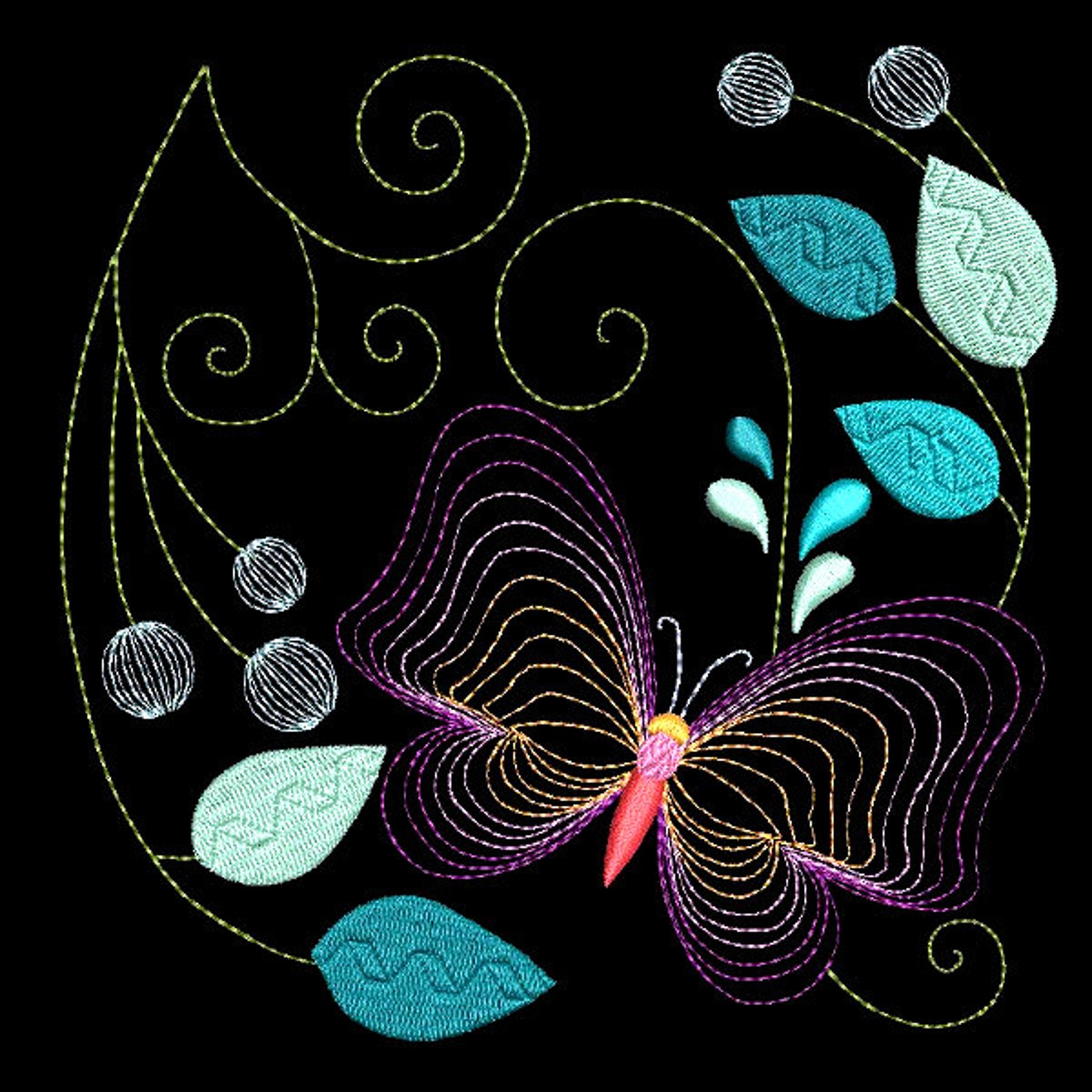 LIGHT & AIRY FLUTTERBYS 6inch 10 Machine Embroidery | Etsy