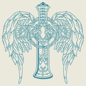 EXQUISITE WINGED CROSSES 1(5inch) - 10 Machine Embroidery Designs ...