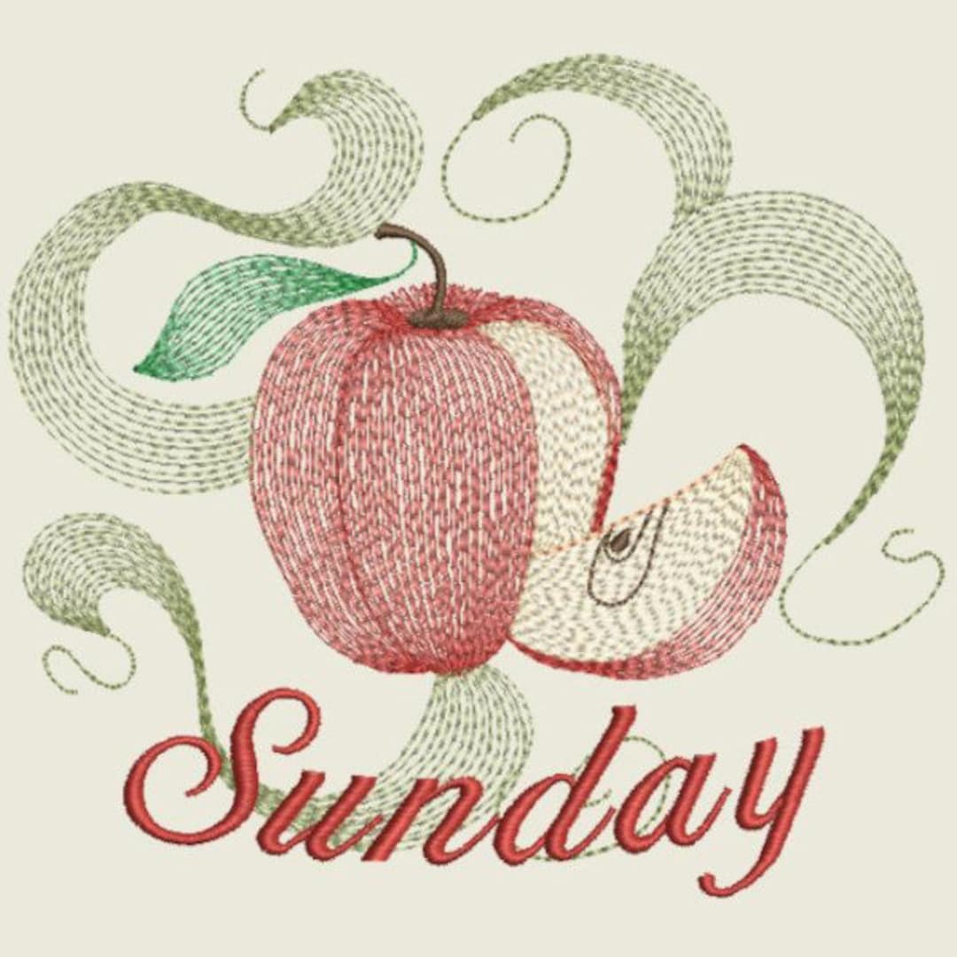 DOTW RIPPLE FRUIT (6inch) - 7 Machine Embroidery Designs Instant ...