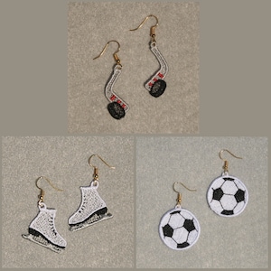 FSL SPORTS Earrings (1_5 Inch) (free Standing Lace)- 10 Machine ...