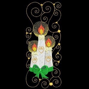 CURLY CANDLES (4inch) - 10 Machine Embroidery Designs Instant Download ...