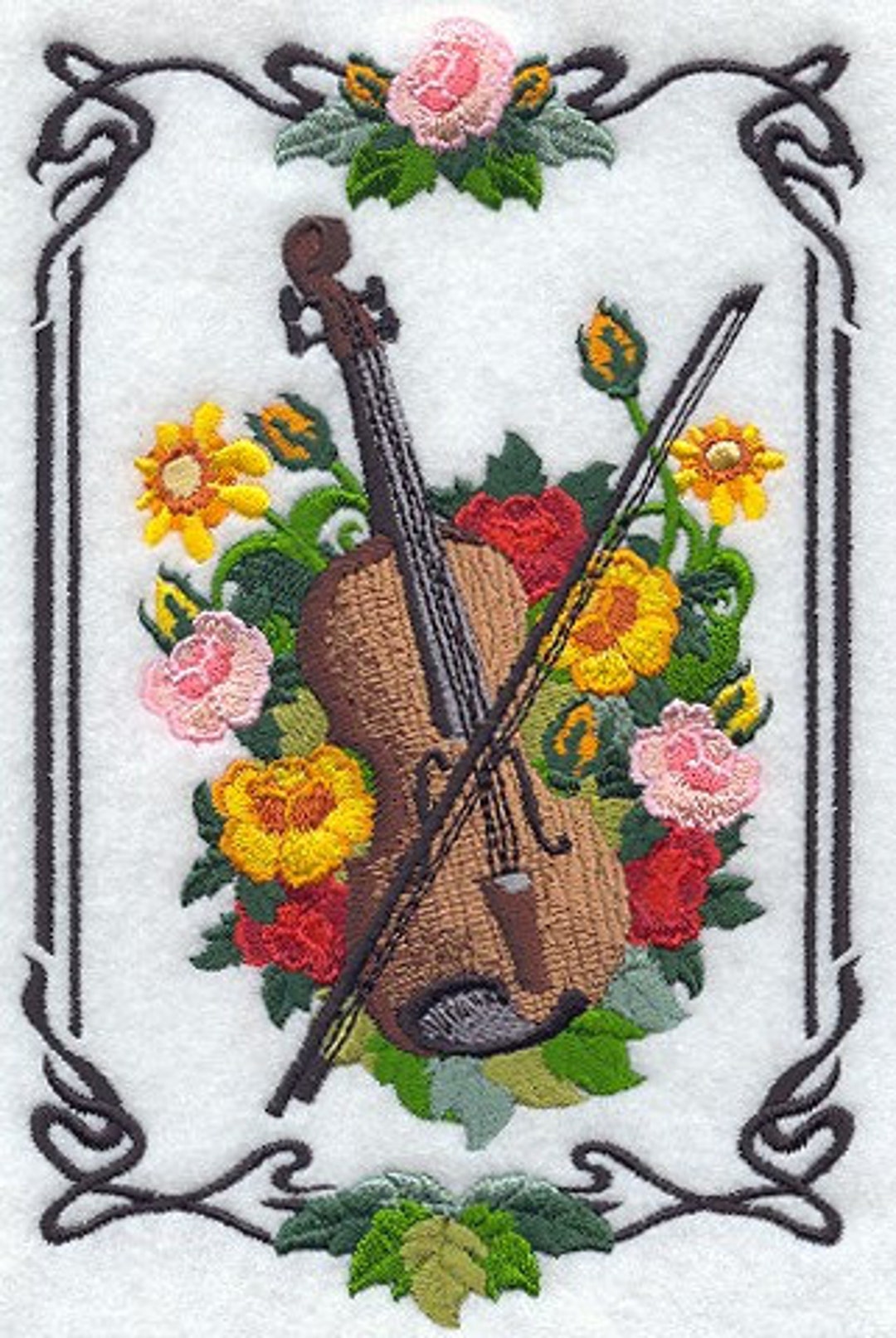 CELTIC VIOLIN Machine Embroidered Quilt Blocks azeb - Etsy