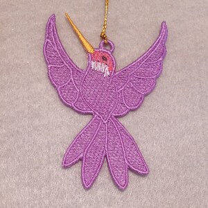 FSL PRETTY HUMMER Ornaments 3.50inch free Standing Lace 10 Machine ...