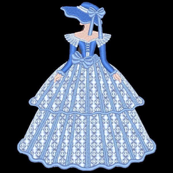 BEAUTIFUL FANCY LADIES 5inch 12 Machine Embroidery Designs | Etsy