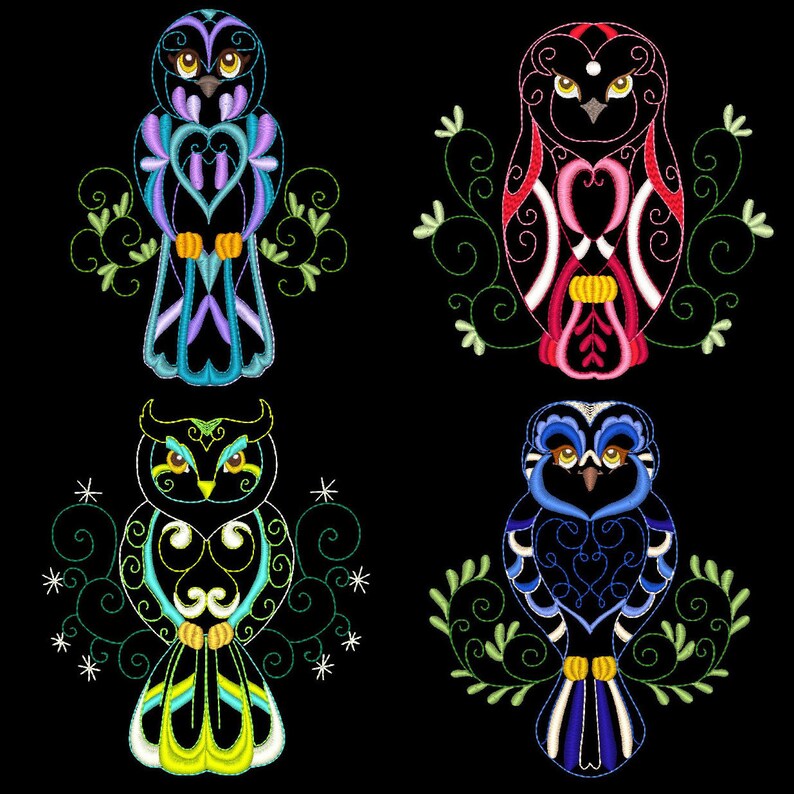 YOU WHOO 4inch 20 Machine Embroidery Designs Instant - Etsy