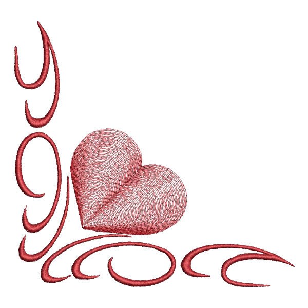 HEART CORNERS 4inch 10 Machine Embroidery Designs Instant | Etsy