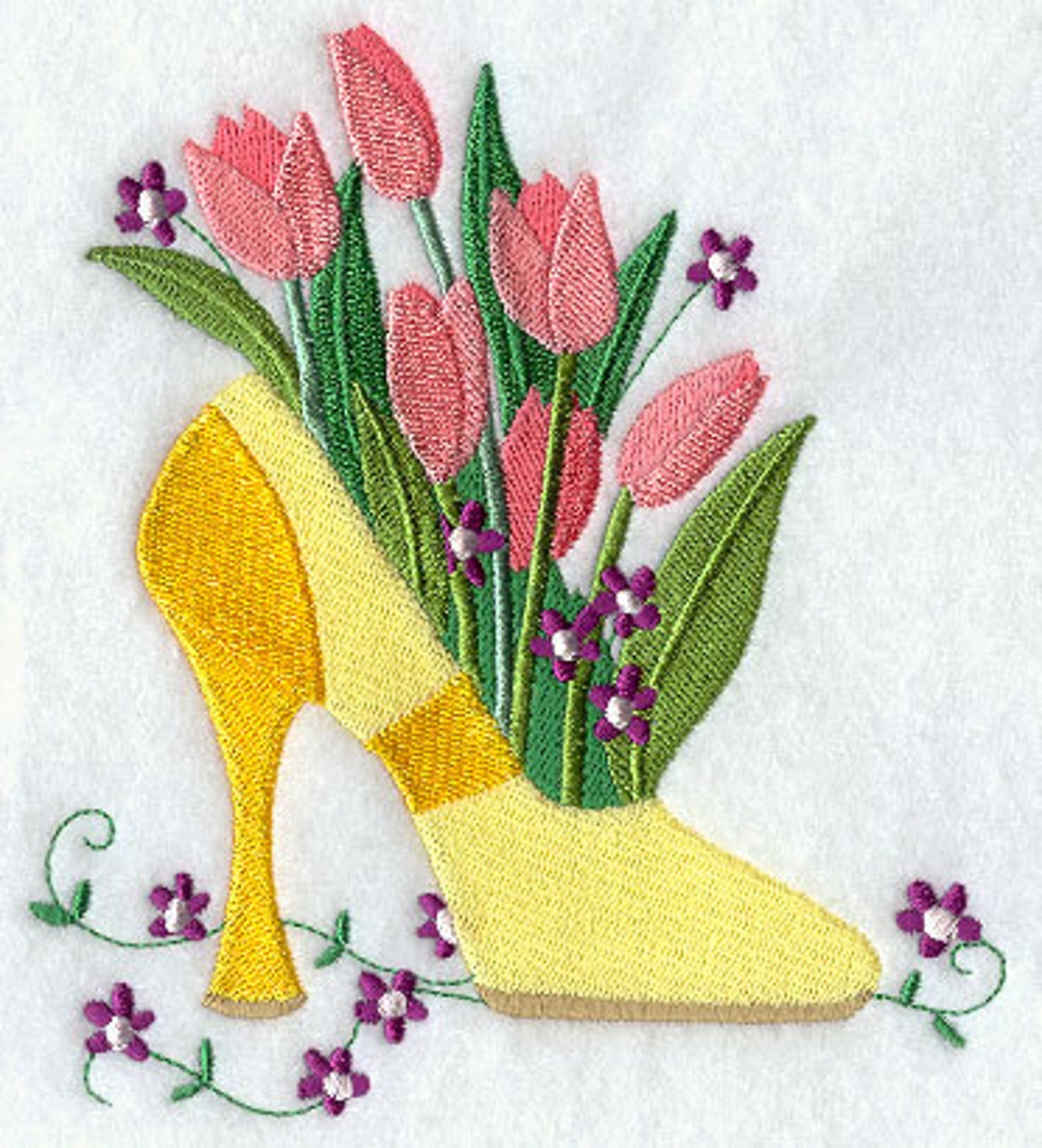 HIGH HEELED SHOE Machine Embroidered Quilt Block azeb - Etsy