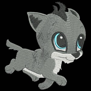 CUTE BABY WOLF 6inch 10 Machine Embroidery Designs Instant Download 6x6 ...