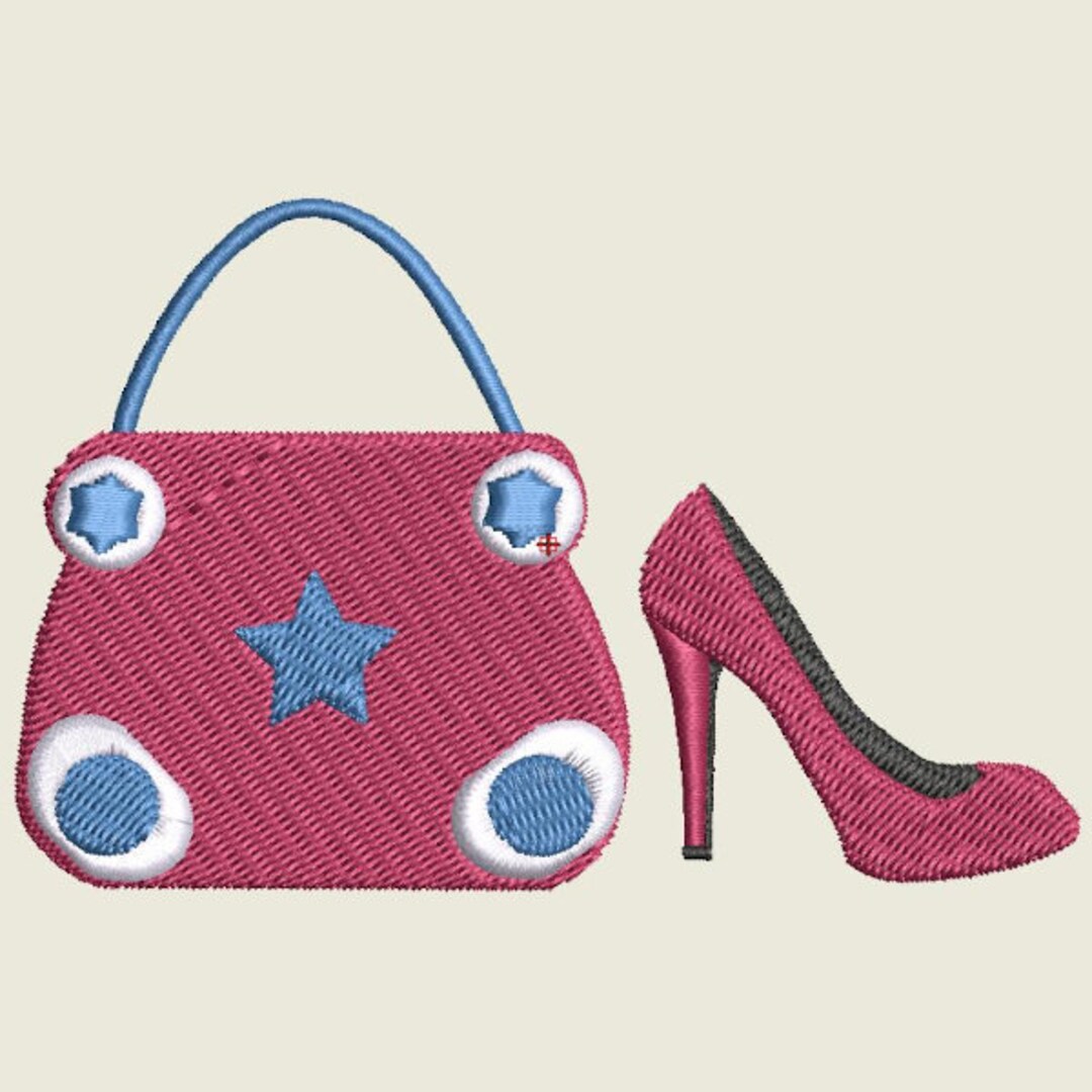 SHOE & PURSE #1- 1 Machine Embroidery Design Instant Download 4x4 Hoop ...