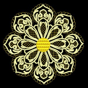 BLOOMING MEDALLIONS (4inch) - 12 Machine Embroidery Designs Instant ...