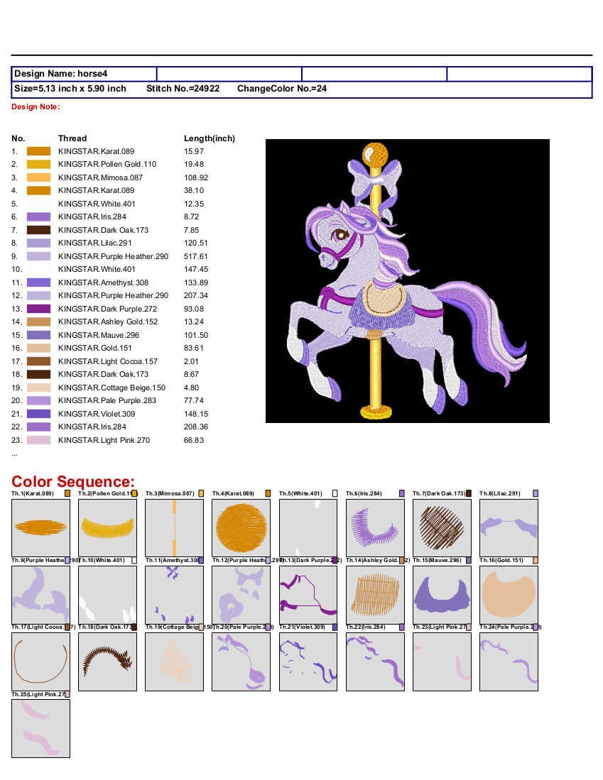 FANCY CAROUSEL HORSES 4 1 Machine Embroidery Design Instant | Etsy