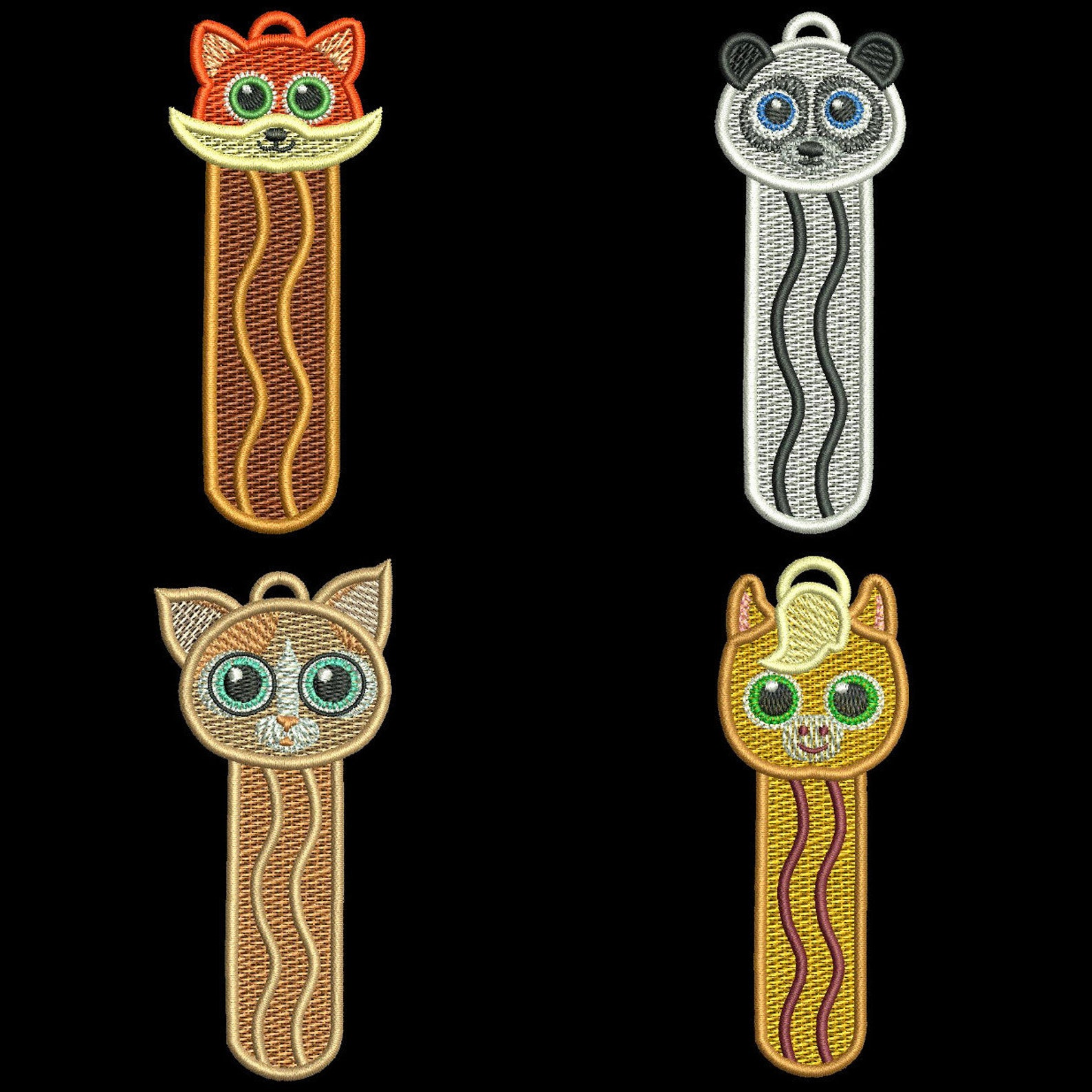 FSL CRITTER BOOKMARKS 4inch 10 Machine Embroidery Designs - Etsy