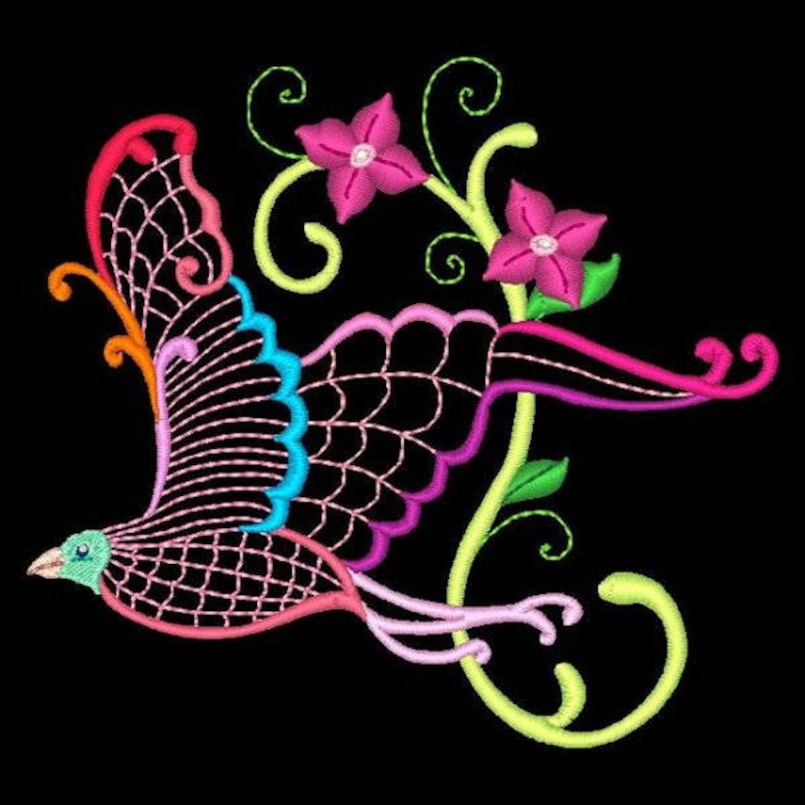 LACE BIRDS 4inch 10 Machine Embroidery Designs Instant | Etsy