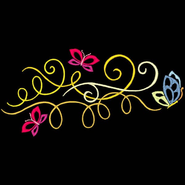 FLUTTERBY BORDERS 6inch 10 Machine Embroidery Designs - Etsy