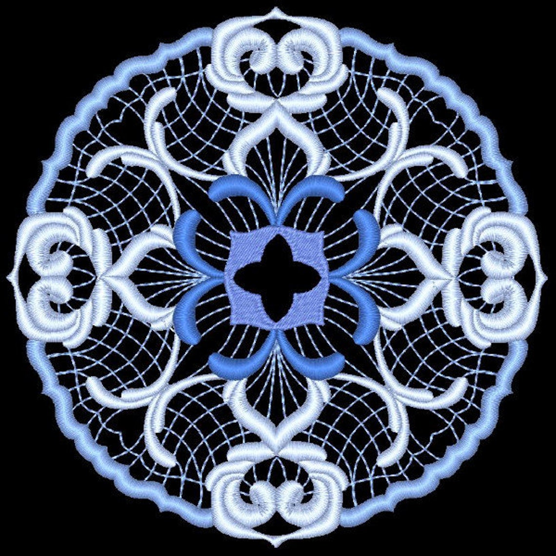 FANCY CIRCLES 4inch 10 Machine Embroidery Designs Instant | Etsy