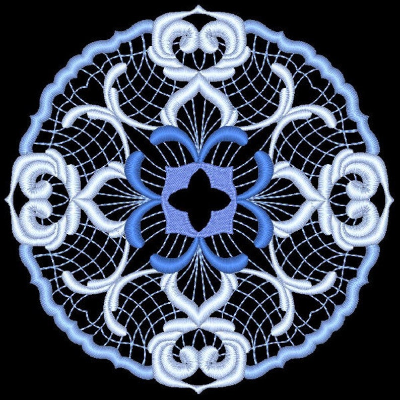 FANCY CIRCLES 4inch 10 Machine Embroidery Designs Instant | Etsy