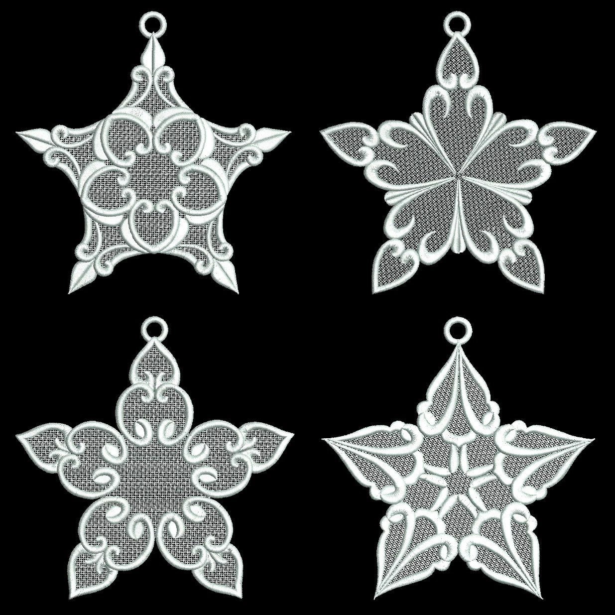FSL STARS of LIGHT (6inch)- 12 Machine Embroidery Design Instant ...