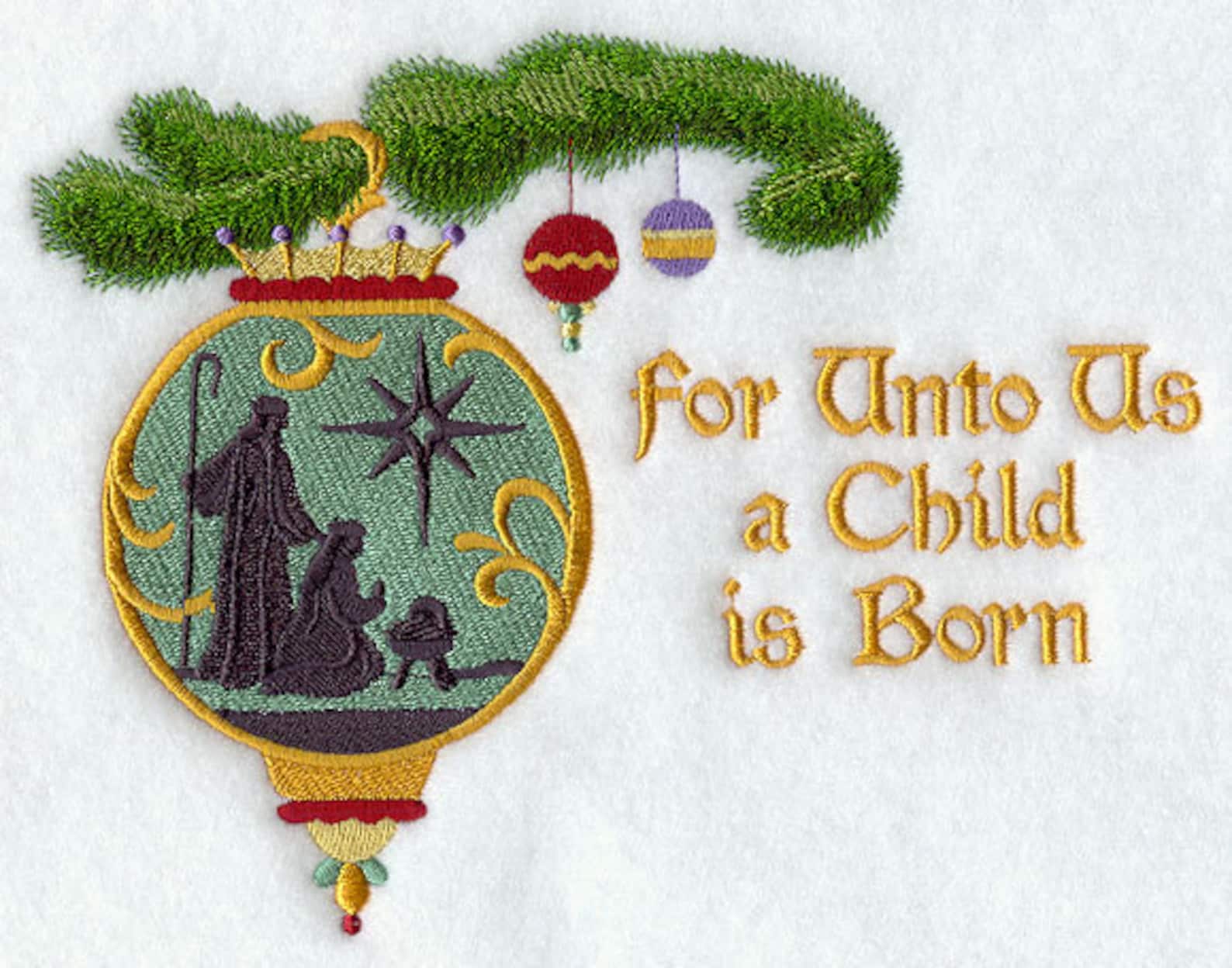 For UNTO Us A CHILD is BORN Machine Embroidered Quilt Blocks - Etsy