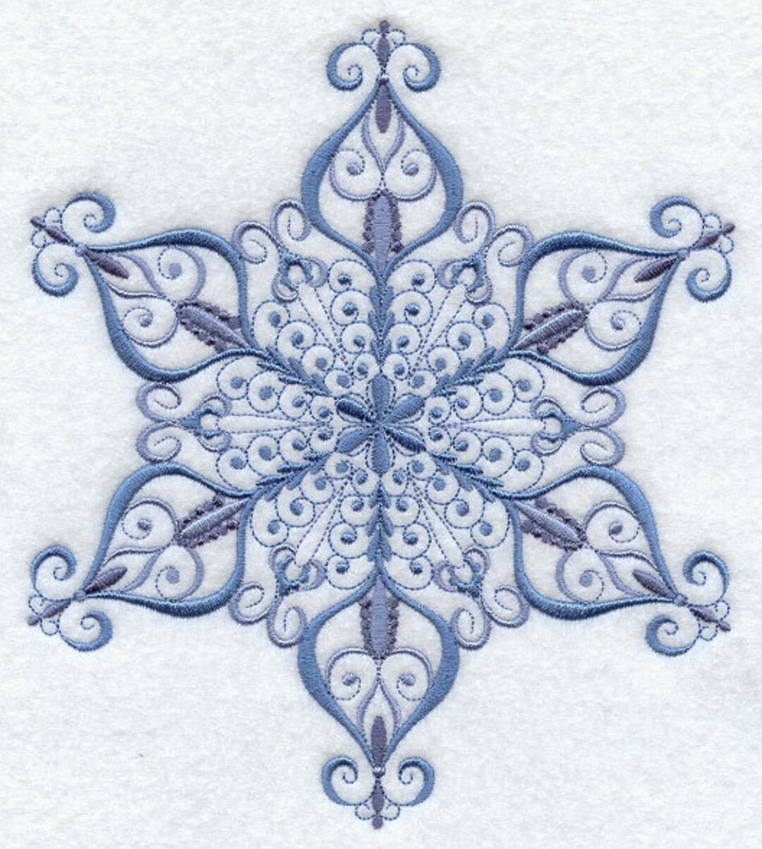SPARKLING SNOWFLAKE 1 Machine Embroidered Quilt Blocks azeb - Etsy