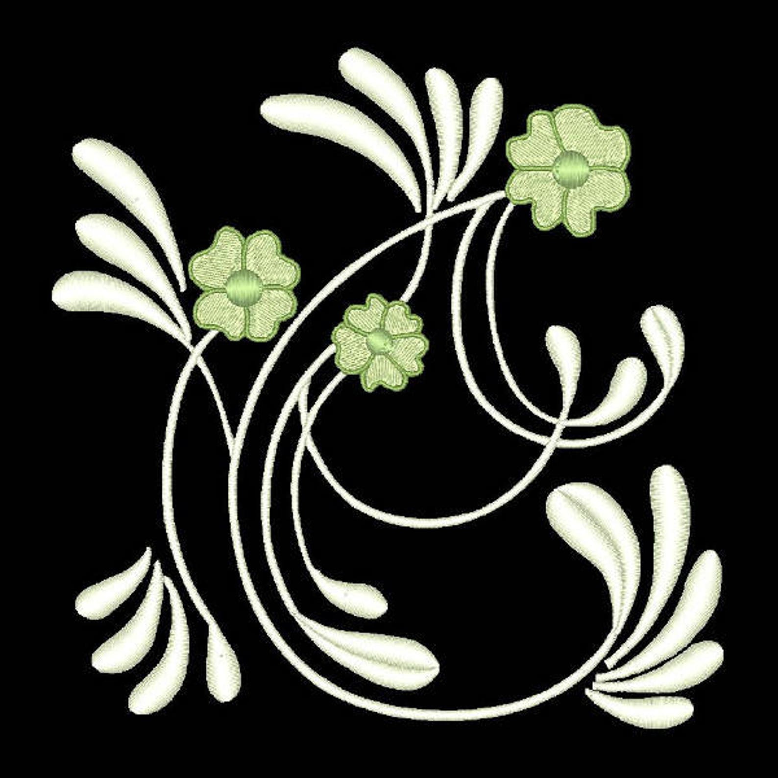 ART DECO FLOWERS 4inch 12 Machine Embroidery Designs - Etsy