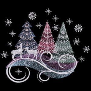WINTERTIME SCENES (6inch) - 10 Machine Embroidery Designs Instant ...