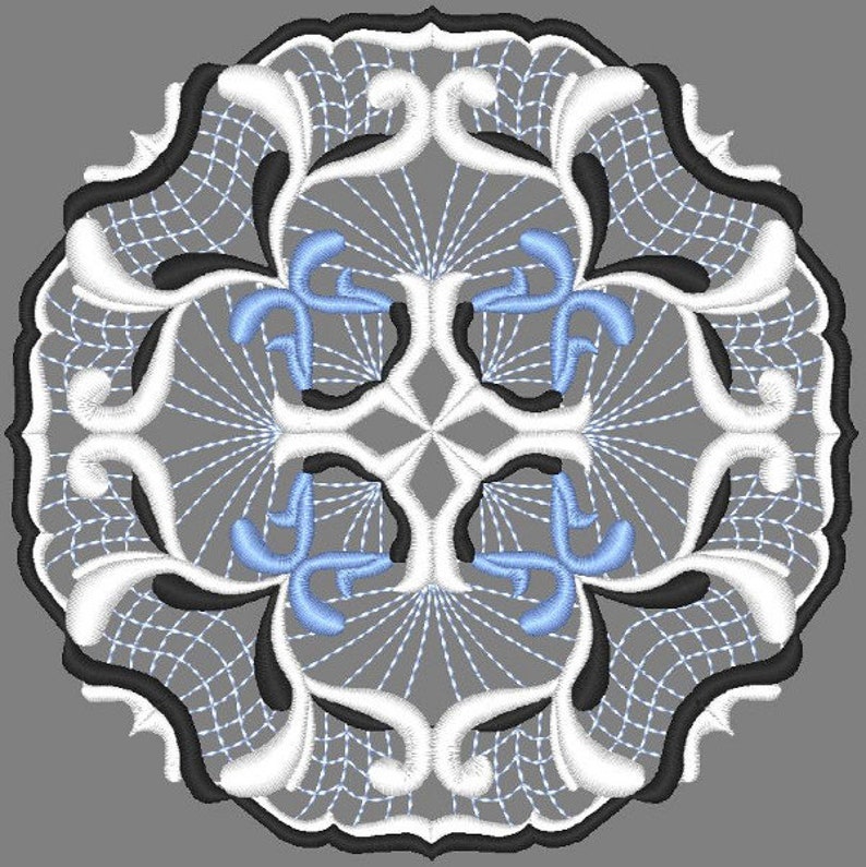 FANCY CIRCLES 5inch 10 Machine Embroidery Designs Instant | Etsy