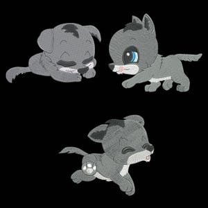 CUTE BABY WOLF 6inch 10 Machine Embroidery Designs Instant Download 6x6 ...