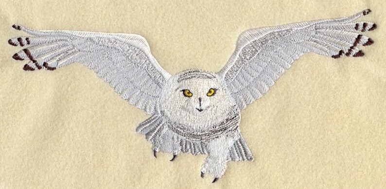 SNOWY OWL Machine Embroidery Quilt Blocks AZEB | Etsy