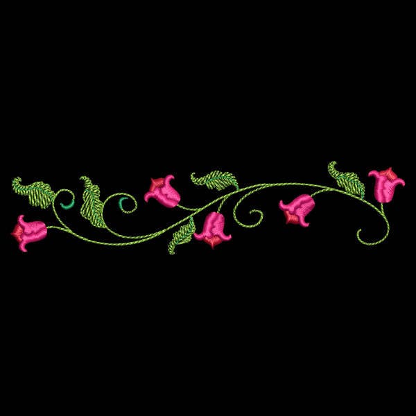 SIMPLE FLOWER BORDERS 6inch 10 Machine Embroidery Designs | Etsy
