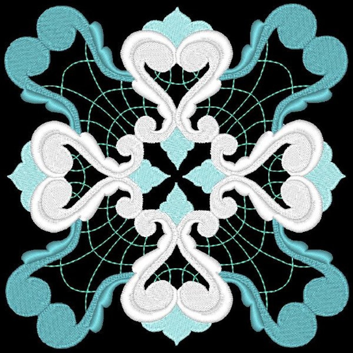 BAROQUE SQUARES - 36 Machine Embroidery Designs Instant Download 4x4 ...