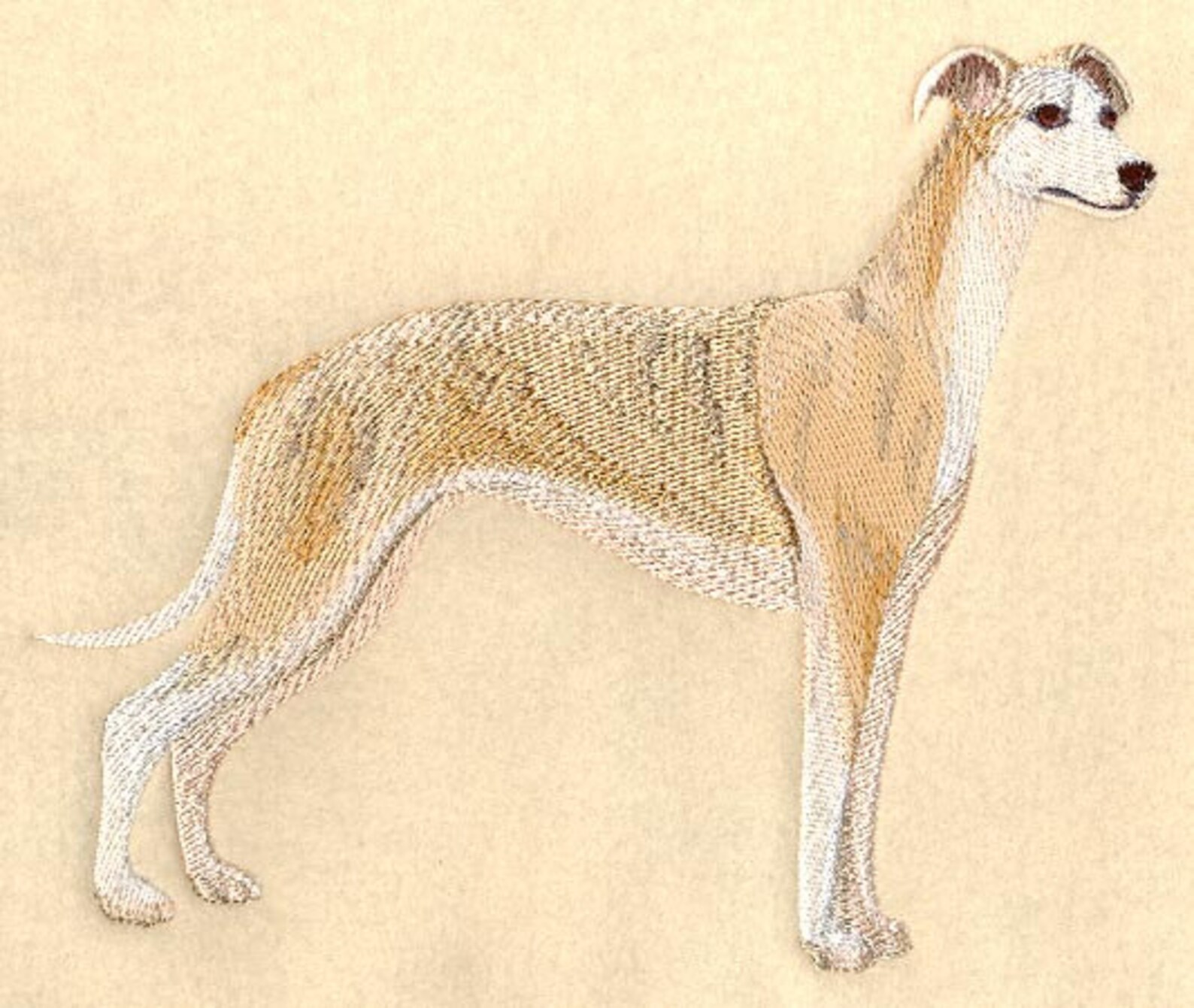 WHIPPET Machine Embroidered Quilt Blocks azeb - Etsy