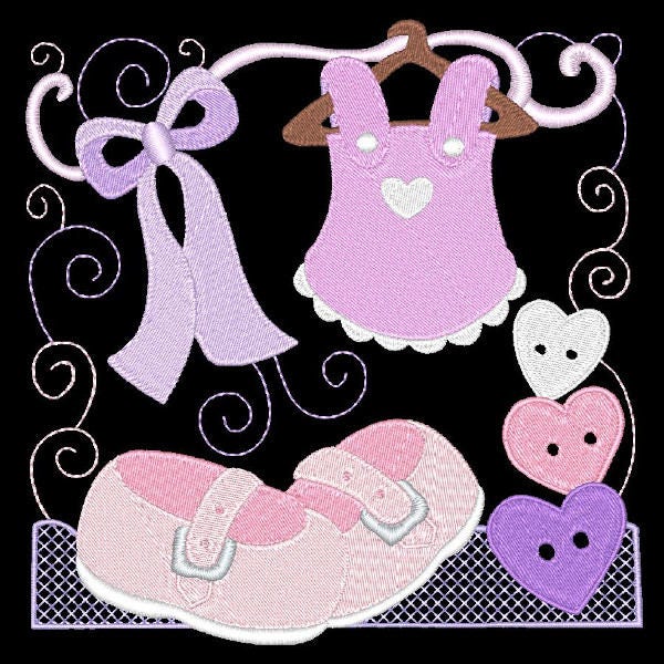 MY BABY GIRL 5inch 12 Machine Embroidery Designs Instant | Etsy