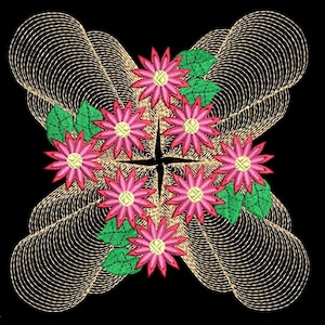 FLOWER SWIRLS (6INCH)- 10 Machine Embroidery Designs Instant Download ...