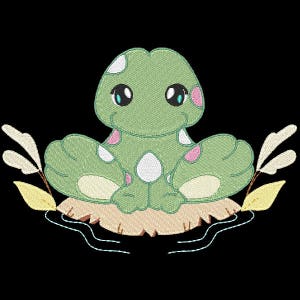 FANCIFUL FROGS (6inch) - 10 Machine Embroidery Designs Instant Download ...
