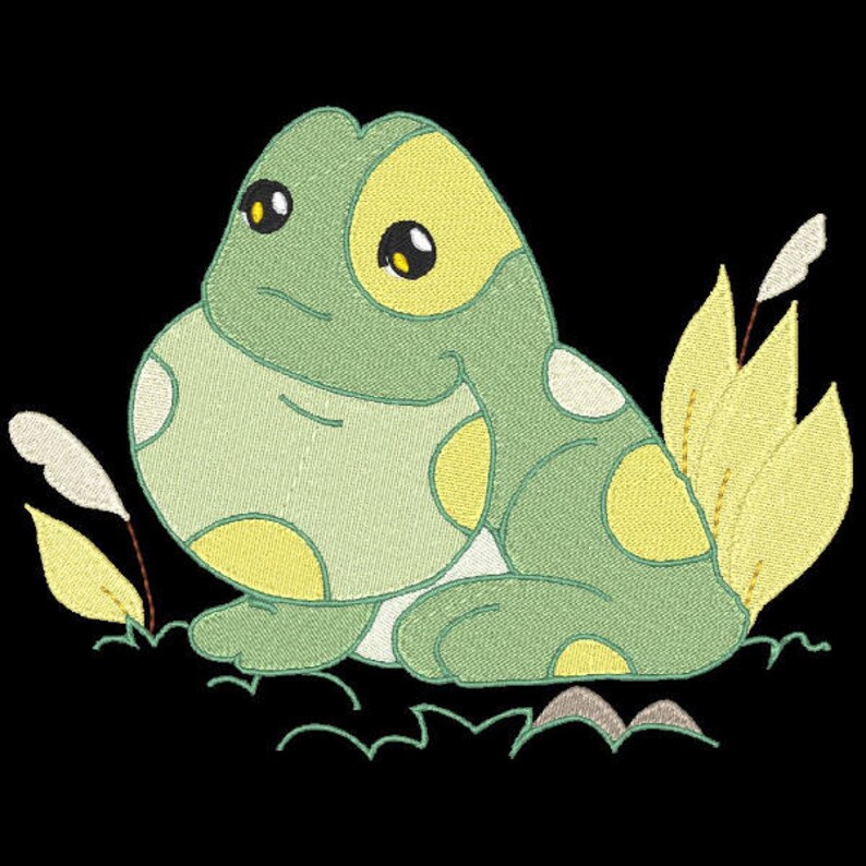 FANCIFUL FROGS (6inch) - 10 Machine Embroidery Designs Instant Download ...