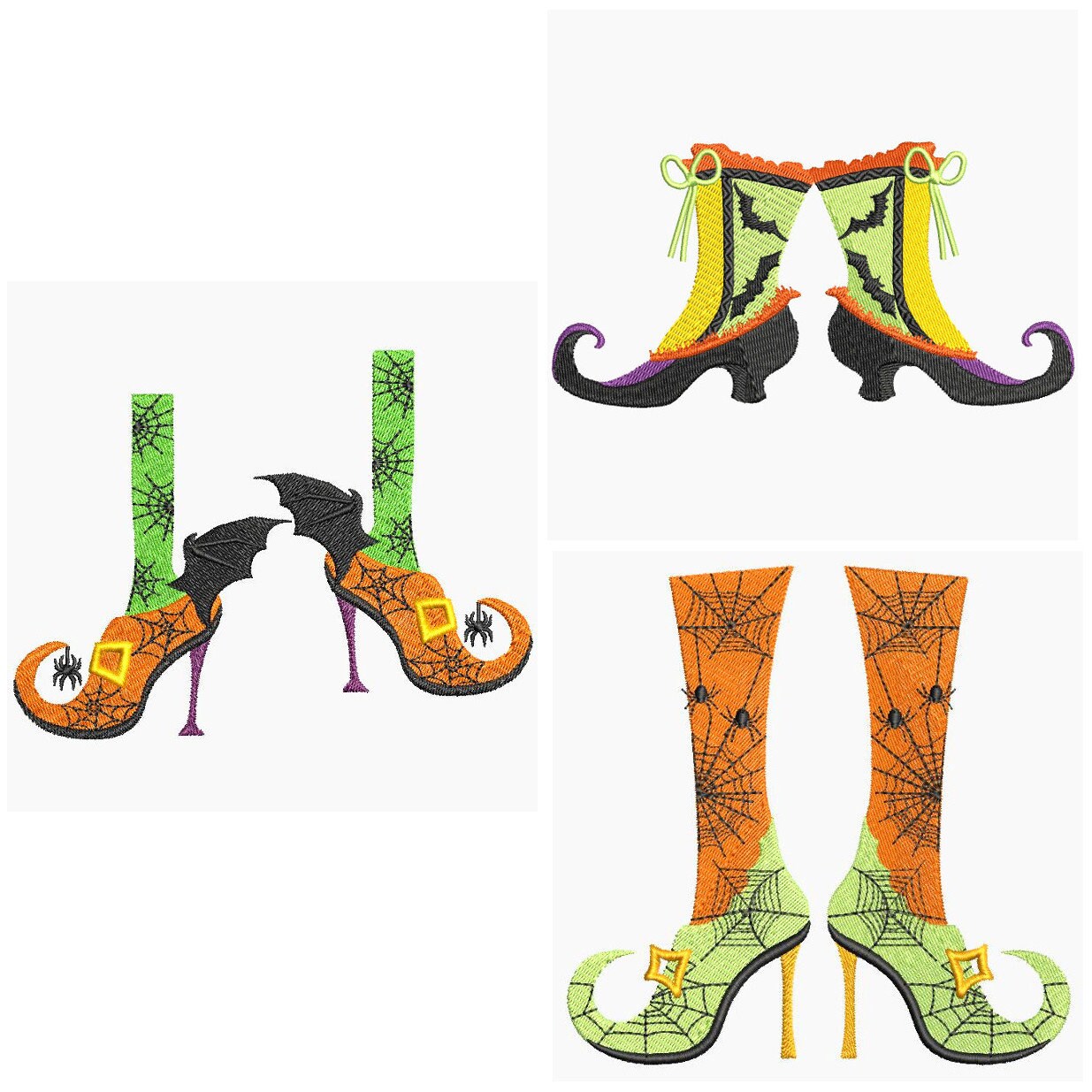 WITCHES SHOES 4inch 10 Machine Embroidery Designs Instant - Etsy