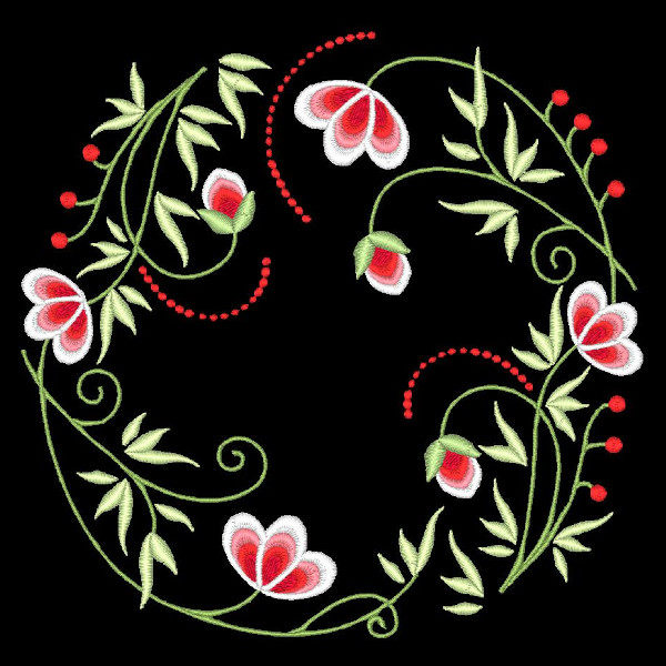 CIRCLE OF FLOWERS 6inch 10 Machine Embroidery Designs | Etsy