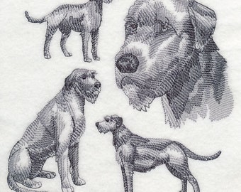 Irish Wolfhound Embroidery - Etsy