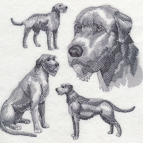 Irish Wolfhound Embroidery - Etsy