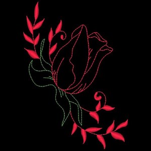 BEAUTIFUL REDWORK ROSES (4inch) - 10 Machine Embroidery Designs Instant ...