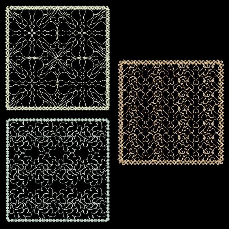 QUILTING BACKGROUNDS 2 5inch 10 Machine Embroidery Designs - Etsy