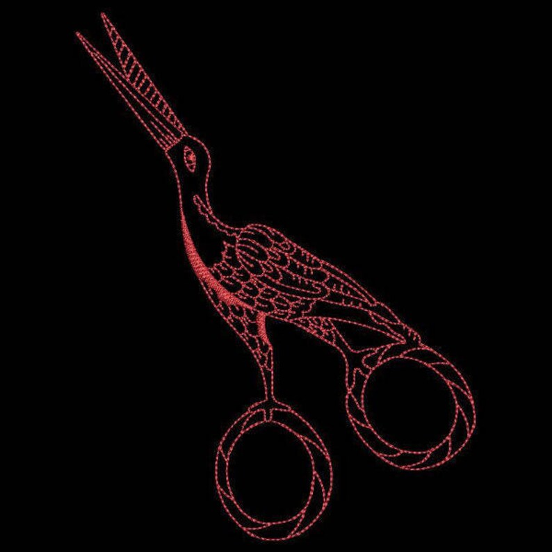 VINTAGE SCISSORS #1 (4inch) - 10 Machine Embroidery Designs Instant ...