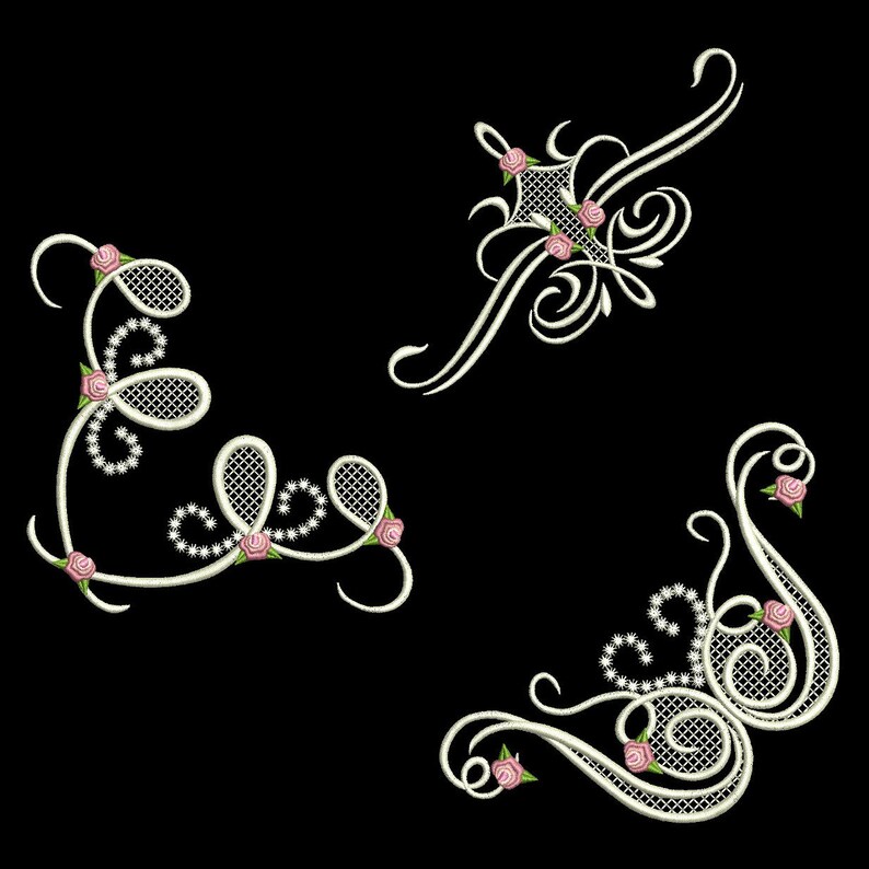 SWEET ELEGANT Roses4inch 10 Machine Embroidery Designs - Etsy