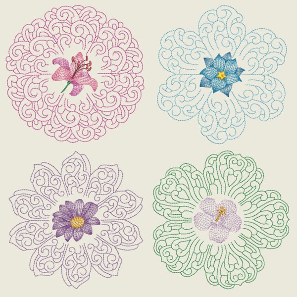 Hibiscus Quilt Block Pattern - Etsy