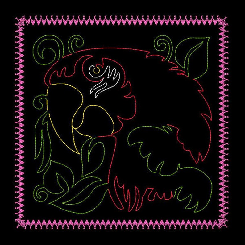 MACAW QUILTING BACKGROUNDS 40 Machine Embroidery Designs | Etsy