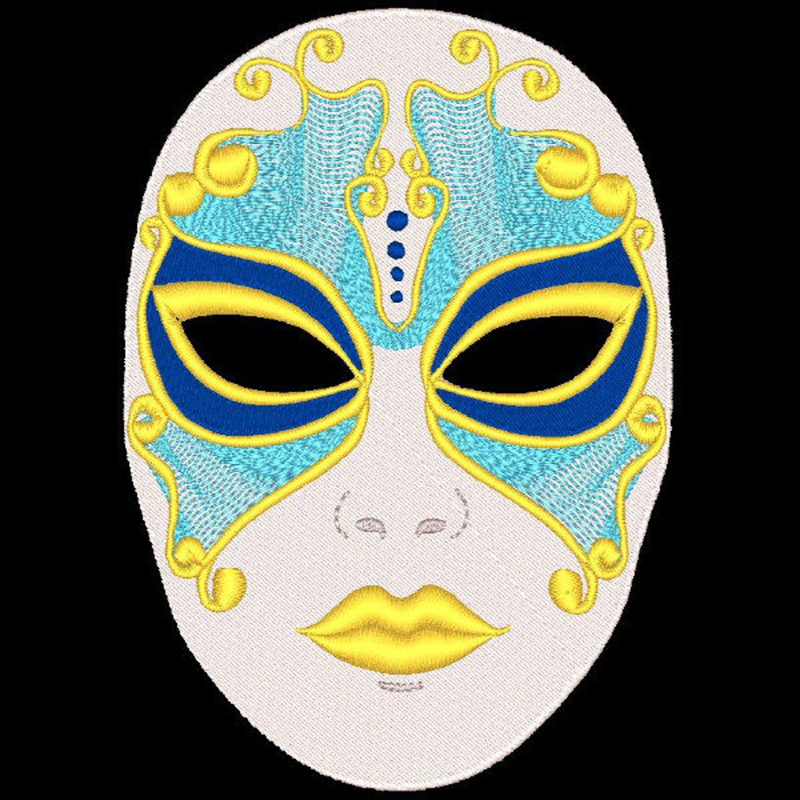 FANTASY CARNIVAL MASKS 4 pulgadas 12 Diseños de bordado de - Etsy España