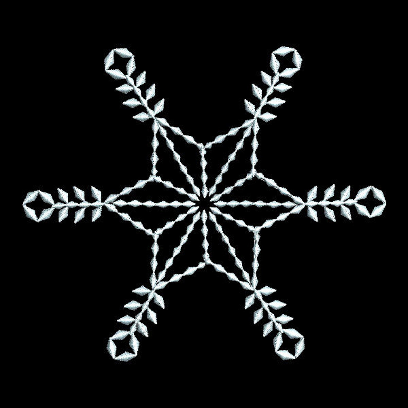 DIAMOND SNOWFLAKES 5inch 12 Machine Embroidery Designs - Etsy