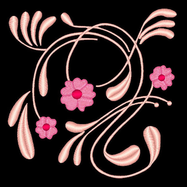 ART DECO FLOWERS 6inch 12 Machine Embroidery Designs - Etsy